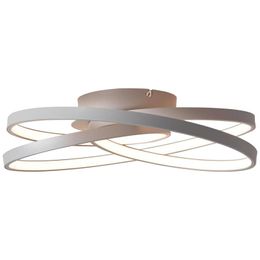 Brilliant Deckenleuchte &raquo;Labyrinth&laquo; LED-Modul 1 Stk. Warmwei&szlig; &Oslash; 39,5 cm, ineinandergreifende Kreise, Metall/Acryl grau 1, &Oslash; 39,5cm H: 11,5cm, 1 Stk.