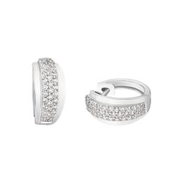 Amor Damen Paar Creolen &raquo;, 2024100&laquo; mit Zirkonia (synth.) silber Silber 925 (Sterlingsilber)