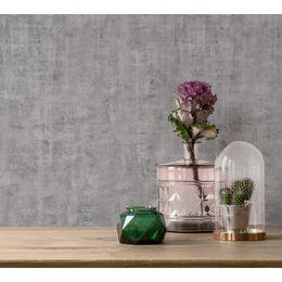 marburg Vliestapete &raquo;Infused Impressions&laquo; unifarben mit Farbeinsatz moderne Tapete f&uuml;r Wohnzimmer Schlafzimmer K&uuml;che blau Vlies B/L: 0,53m x 10,05m, Rollen: 1