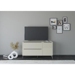 set one by Musterring Lowboard &raquo;Reno&laquo; 1 Stk. tlg. Mit Winkelfu&szlig; in diversen Farben, 78 cm H&ouml;he & Farbauswahl beige Glas, Holzwerkstoff B/H/T: 137cm x 