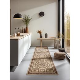 NORTHRUGS Teppich &raquo;Guzara&laquo; rechteckig 8 mm H&ouml;he Orient Optik, L&auml;ufer, strapazierf&auml;hig, pflegeleicht, robust beige Polypropylen B : 80cm 1 Stk., 8mm, L