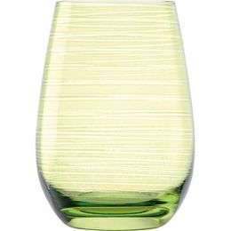 Becher &raquo;TWISTER&laquo; 6-teilig gr&uuml;n Glas &Oslash; 8,5cm x 12cm, 465ml, 6 Stk.
