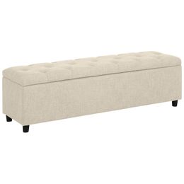 Home Affaire Polsterbank &raquo;Goronna&laquo; in 5 Farben, Sitzh&ouml;he 41,5 cm, als Garderobenbank geeignet beige FSC -zertifiziertes Massivholz B/H/T: 140cm x 