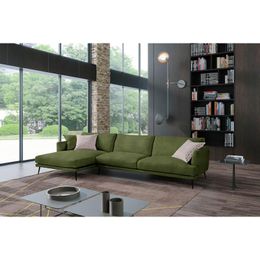 Egoitaliano Ecksofa &raquo;Sophia, Designsofa mit extrakomfortablem Sitzkomfort, Breite 274cm&laquo; mit Daunenfederung, L-Form gr&uuml;n B/H/T: 274cm x 77cm x 154cm, Luxus-