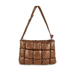 Apple of Eden Schultertasche 'GARDA' gesteppt, perfekter Begleiter f&uuml;r den Alltag Damen Gr&ouml;&szlig;e One Size braun