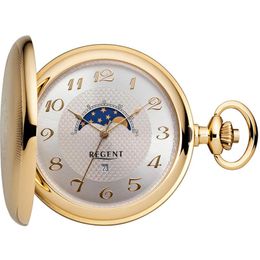 Regent Uhren Regent Herren Taschenuhr &raquo;P731&laquo; Quarzuhr, Herrenuhr, Mondphase, Datum, Acrylglas gold Einheitsgr&ouml;&szlig;e