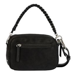 Gabor Damen Handtasche &raquo;Belene&laquo; aus weichem Nubukimtiat mit geflochtenen Henkel & markante Ziern&auml;hte schwarz B/H/T: 19,5cm x 13cm x 6cm