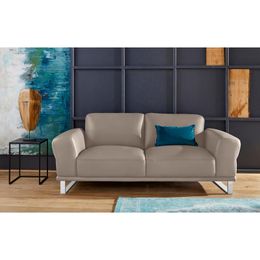 W.Schillig 2-Sitzer &raquo;montanaa Designsofa mit erstklassigem Sitzkomfort, Federkern&laquo; mit Metallkufen in Schwarz pulverbeschichtet, Breite 192 cm braun B