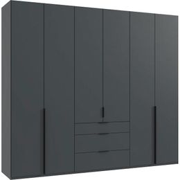 wimex Dreht&uuml;renschrank &raquo;Mugano&laquo; mit langen oder kurzen Griffen aus Metall, in vielen Breiten, 208 oder 236 cm hoch, Made in Germany Holzwerkstoff Grafit, B/
