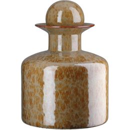 Gilde Tischvase &raquo;Deckelvase Mora braun H. 28,5 cm&laquo; Keramik B/H/T: 20,5cm x 28,5cm x 20,5cm