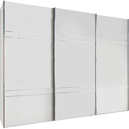 Wiemann Schwebet&uuml;renschrank &raquo;Rialto&laquo; hochwertige Glasfront mit Querriegeln wei&szlig; B/H/T: 295,2cm x 236cm x 67cm, T&uuml;ren: 3 Stk.