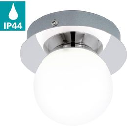 Eglo Wandleuchte &raquo;MOSIANO Wandlampe, Edelstahl und Glas, IP44, Badezimmerlampe, Lampe&laquo; LED-Board Warmwei&szlig; Wand- / Deckenleuchte - 