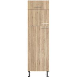 Optifit K&uuml;hlumbauschrank &raquo;Klara&laquo; Breite 60 cm braun Holzwerkstoff B/H/T: 60cm x 211,8cm x 58,4cm, T&uuml;ren: 2 Stk.