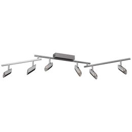 lumiCouture LED Deckenstrahler &raquo;Risell&laquo; LED-Modul 1 Stk. Warmwei&szlig; 2700 K, dimmbar, schwenkbar, Aluminium silber 6, H: 14cm, 1 Stk.
