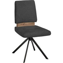 massivline&more Drehstuhl &raquo;Br&uuml;gge 301&laquo; () 1 Stk. grau Holzwerkstoff, Metall, Stoff B/H/T: 48cm x 92cm x 59,5cm, 1 Stk., Microfaser Struktur (100% 