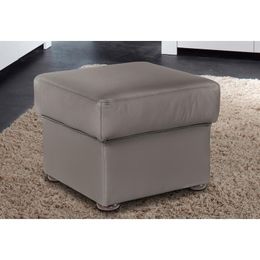 Sit & More sit&more Hocker &raquo;Benson&laquo; grau Luxus-Kunstleder;NaturLeder (der Sockel ist in passendem Kunstleder bezogen);Luxus-Microfaser Altara Nubuck B/H/T: 58cm 