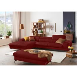 W.Schillig Ecksofa &raquo;piedroo, Designsofa mit tollem Sitzkomfort, bequem und elegant, L-Form&laquo; Kopfteilverstellung, wahlweise mit Sitztiefenverstellung, 