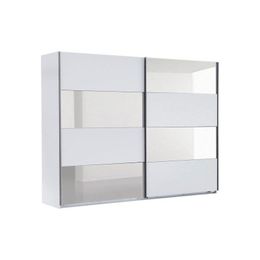wimex Schwebet&uuml;renschrank &raquo;Easy&laquo; mit Teilspiegel wei&szlig; B/H/T: 135cm x 210cm x 65cm, T&uuml;ren: 2 Stk.