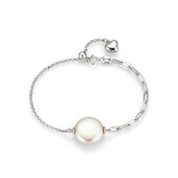 Firetti Damen Perlenarmband &raquo;Schmuck Geschenk Armschmuck Armkette Perle&laquo; Made in Germany - mit S&uuml;&szlig;wasserzuchtperle bunt 21cm, Perlen Silber 925 (