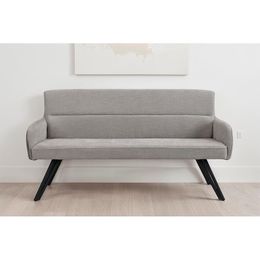ByLiving Sitzbank &raquo;Tino&laquo; 1 Stk. tlg. mit Federkernpolsterung in 140 oder 160cm, hochwertige Polsterbez&uuml;ge grau Stoff B/H/T: 160cm x 94cm x 67cm, 