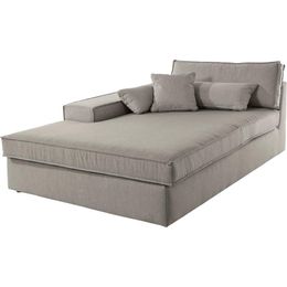 OTTO home Ottomane &raquo;Enid&laquo; einzeln stellbar oder als Teil eines Modulsofas, fester Sitzkomfort beige Baumwollmix (60% Baumwolle/40% Leinen);Struktur 