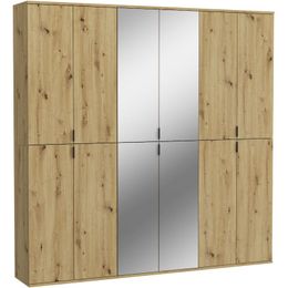 Home Affaire Garderoben-Set &raquo;Trondheim, Breite 183 cm, best. aus 3 Schr&auml;nken, 12 T&uuml;ren, 27 F&auml;cher&laquo; Set, 3 Stk. tlg. braun Holzwerkstoff B/H/T: 183cmcm