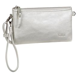 Gabor Damen Abendtasche &raquo;Emmy&laquo; aus weichem Lederimitat als praktisch l&auml;ssige "Bag in Bag" tragbar silber B/H/T: 22,5cm x 13,5cm x 4,5cm