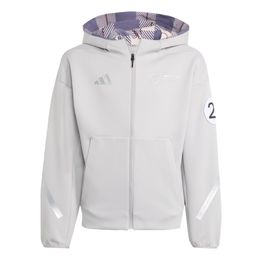 adidas Performance Athletic Jacket 'Mercedes-AMG Petronas Formula One Team' boy size 152 Light grey / Silver