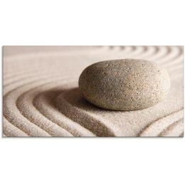 Artland Glasbild &raquo;Zen Stein&laquo; Zen 1 Stk. tlg. in verschiedenen Gr&ouml;&szlig;en beige B/H/T: 60cm x 30cm, Glasbild Zen, 1 Stk.