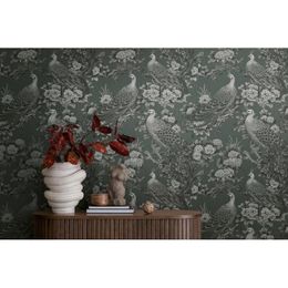 Livingwalls living walls Vliestapete &raquo;Michalsky 6 florale Tapete Mustertapete V&ouml;gel Tiere&laquo; matt strukturiert Vliestapete Natur f&uuml;r Schlafzimmer K&uuml;che Wohnzimmer 
