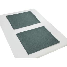 WIRTH Platzset &raquo;TORBOLE&laquo; blau Obermaterial: 90% Polyester, 10% Baumwolle B/L: 40cm x 35cm, 2 Stk., Baumwolle Polyester, eckig