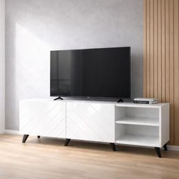 OTTO home Lowboard &raquo;HOLLY 1.5, TV-Board, TV-Kommode, TV-Schrank, TV-Unterschrank, TV-M&ouml;bel&laquo; Modernes lackiertes Hochglanz TV-Board, grifflos, Breite 