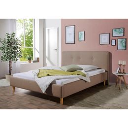 Maintal Polsterbett &raquo;Lonepine&laquo; Bettseiten zerlegt, ohne Bettkasten braun Liegefl&auml;che L&auml;nge B: 200cm x 140cm, Struktur (100% Polyester) mit Einlegerahmen/ohne 