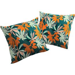 Adam Dekokissen &raquo;Jungle&laquo; GOTS zertifiziert - Kissenh&uuml;lle ohne F&uuml;llung, 1 St&uuml;ck orange Baumwolle B/L: 50cm x 50cm, 1 Stk.