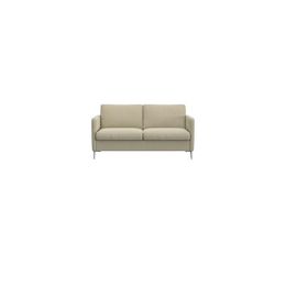 FLEXLUX 2-Sitzer &raquo;Fiore, super Sitzkomfort durch Kaltschaum im Sitz&laquo; schmale Armlehnen, F&uuml;&szlig;e Alu beige 100% Polyester B/H/T: 149cm x 85cm x 92cm, 