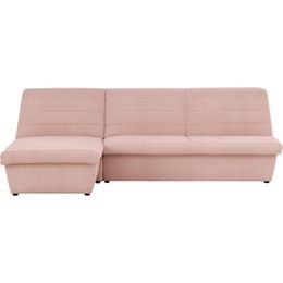 LOOKS by Wolfgang Joop Ecksofa &raquo;LOOKS VIII L-Form&laquo; Quersteppung, ohne Armlehnen, in zwei verschiedenen Gr&ouml;&szlig;en rosa 100% Polyester B/H/T: 274cm x 92cm 