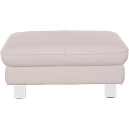 COTTA Hocker &raquo;Driver&laquo; mit edlen Metallf&uuml;&szlig;en grau Luxus-Kunstleder;LEDER BEEFY (ein abgedecktes Spalt-Rindsleder) im Sitz, Korpus in Kunstleder;