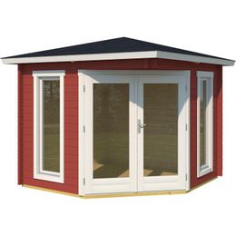 Lasita Maja Gartenhaus &raquo;OBAN&laquo; rot Massivholz Fu&szlig;boden im Gartenhaus, ohne Dacheindeckung