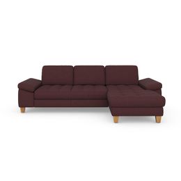 Sit & More sit&more Ecksofa &raquo;Westham L-Form&laquo; mit Recamiere, mit oder ohne Schlaffunktion, Bettkasten, F&uuml;&szlig;e Eiche lila 90% Polyester 10% Polyamid B/H/T: 275cm x 