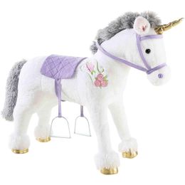 Heunec Kuscheltier &raquo;Einhorn stehend, 75cm&laquo; wei&szlig; Einheitsgr&ouml;&szlig;e Kuscheltier