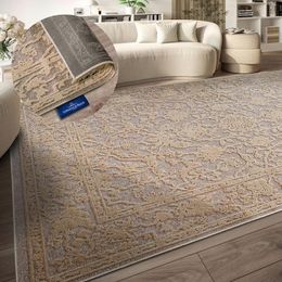 Villeroy & Boch Teppich &raquo;Ambroise&laquo; rechteckig 5,5 mm H&ouml;he Wohnzimmer, Schlafzimmer, Modern, Hoch-Tief Effekt, Flur grau Polyester B : 160cm 1 Stk., 5,5mm, L: 230cm