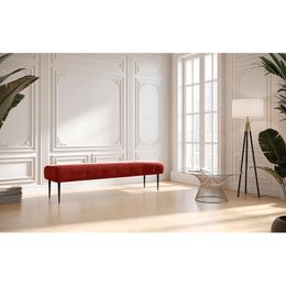 OTTO home 3-Sitzer &raquo;Amber&laquo; mit Knopfheftung,in verschieden Stoffarten rot 100% Polyester B/H/T: 159cm x 52cm x 54cm, Luxus-Microfaser ALTARA NUBUCK
