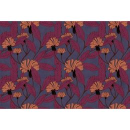 Livingwalls living walls Fototapete &raquo;Walls by Patel Cloves 1&laquo; glatt Vlies, Wand, Schr&auml;ge blau Vlies B/L: 4m x 2,7m