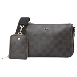 JOOP! Damen JOOP! Umh&auml;ngetasche &raquo;cortina piazza jasmina shoulderbag shz&laquo; mit abnehmbarer Rei&szlig;verschluss-M&uuml;nztasche braun B/H/T: 22cm x 15cm x 6cm