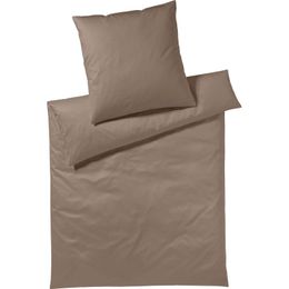 Yes For Bed Bettw&auml;sche &raquo;Pure & Simple Uni in Gr. 135x200, 155x220 oder 200x200 cm&laquo; 3 Stk. Bettw&auml;sche aus Baumwolle, zeitlose Bettw&auml;sche mit seidigem 