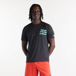 New Balance Funktionsshirt 'Essential' Herren Gr&ouml;&szlig;e S grau / mint