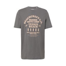 s.Oliver T-Shirt Herren Gr&ouml;&szlig;e XL grau / pastellorange