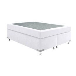 Westfalia Schlafkomfort Boxspringbett &raquo;Holland&laquo; ohne Kopfteil, frei im Raum stellbar wei&szlig; Microvelours (100% Polyester) Microvelours Ohne Topper, Liegefl&auml;che B/L: 140cm x 