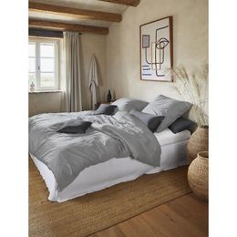 Irisette Bettw&auml;sche &raquo;Premium Satin Bettw&auml;sche Paris&laquo; 2 Hochwertige Premium Bettw&auml;sche grau Mako-Satin, Obermaterial: 100% Baumwolle B/L: 140cm x 200cm, 1 Stk.,