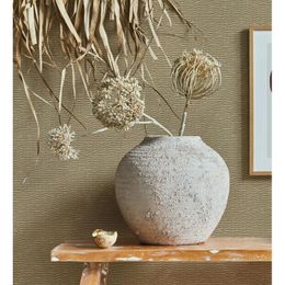 marburg Vliestapete &raquo;Tapete Cloth Style&laquo; uni gepr&auml;gt moderne Vliestapete f&uuml;r Wohnzimmer Schlafzimmer K&uuml;che beige Vlies B/L: 0,53m x 10,05m, Rollen: 1